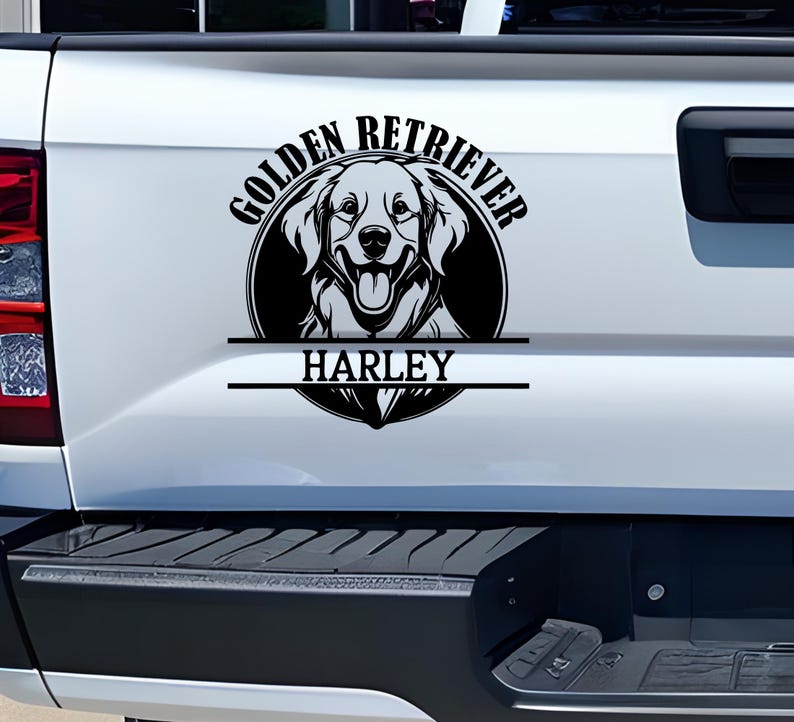 Golden Retriever Car Decal: Dog Breed Bumper Sticker Gift for Poodle ...