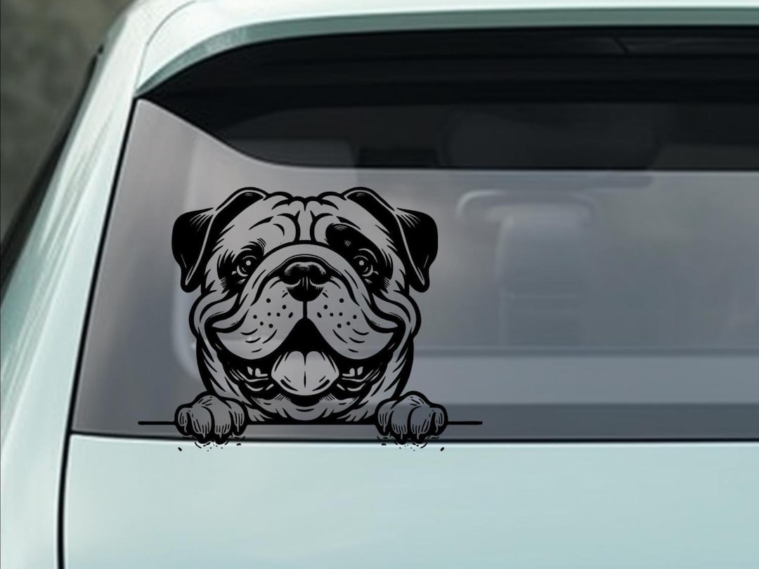 American Bulldog Car Decal: Dog Breed Bumper Sticker for Bulldog Lovers ...