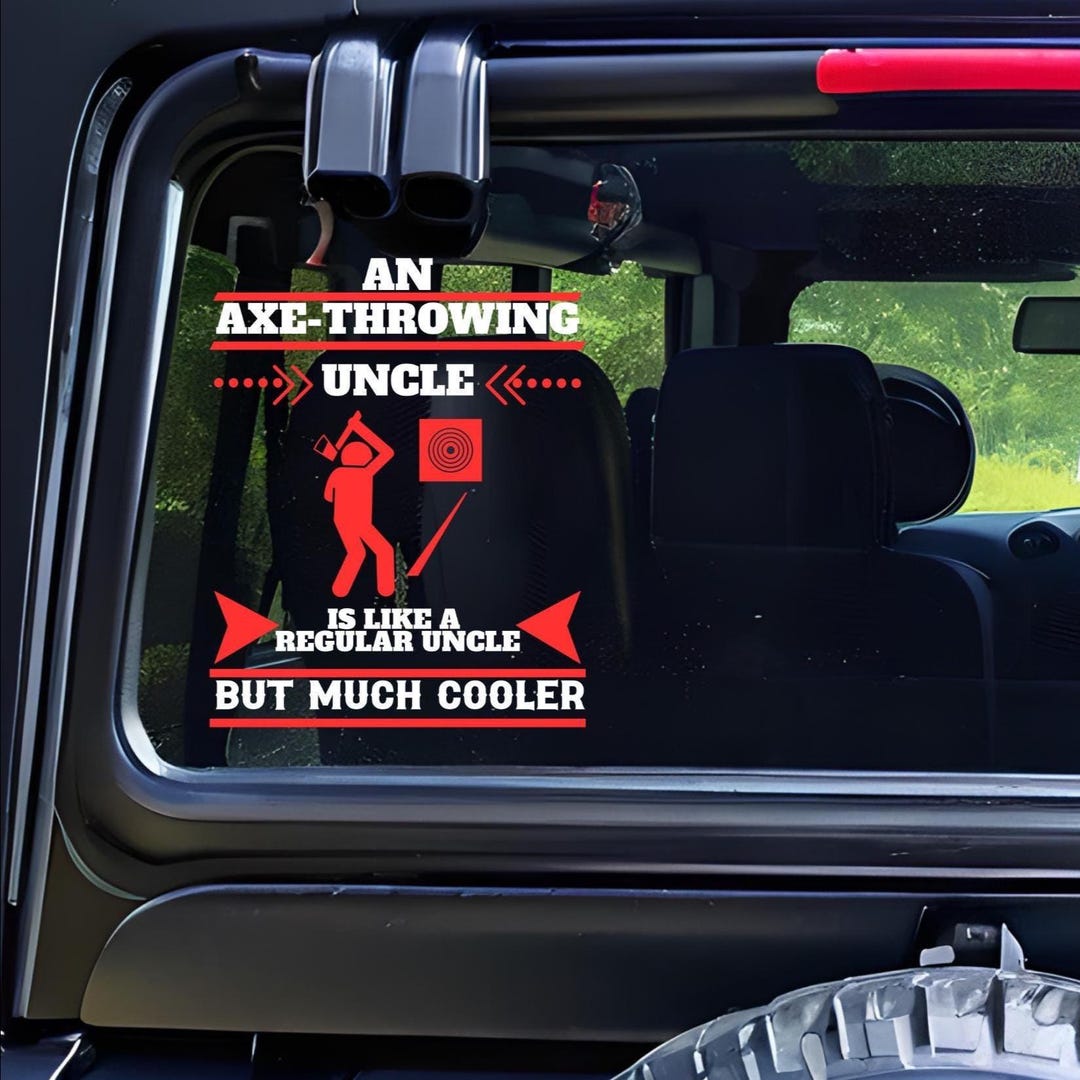 Axe Throwing Car Decal Bumper Sticker/fathers Day Gift/grandpa Dad ...