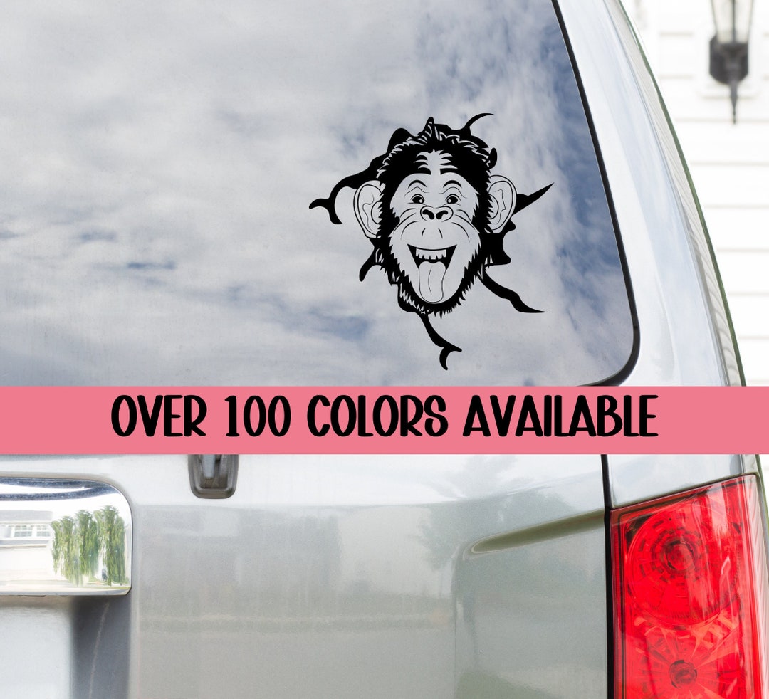Funny Face Monkey Vinyl Car Decal/car Mirror Decal/fuel Tank Cover ...