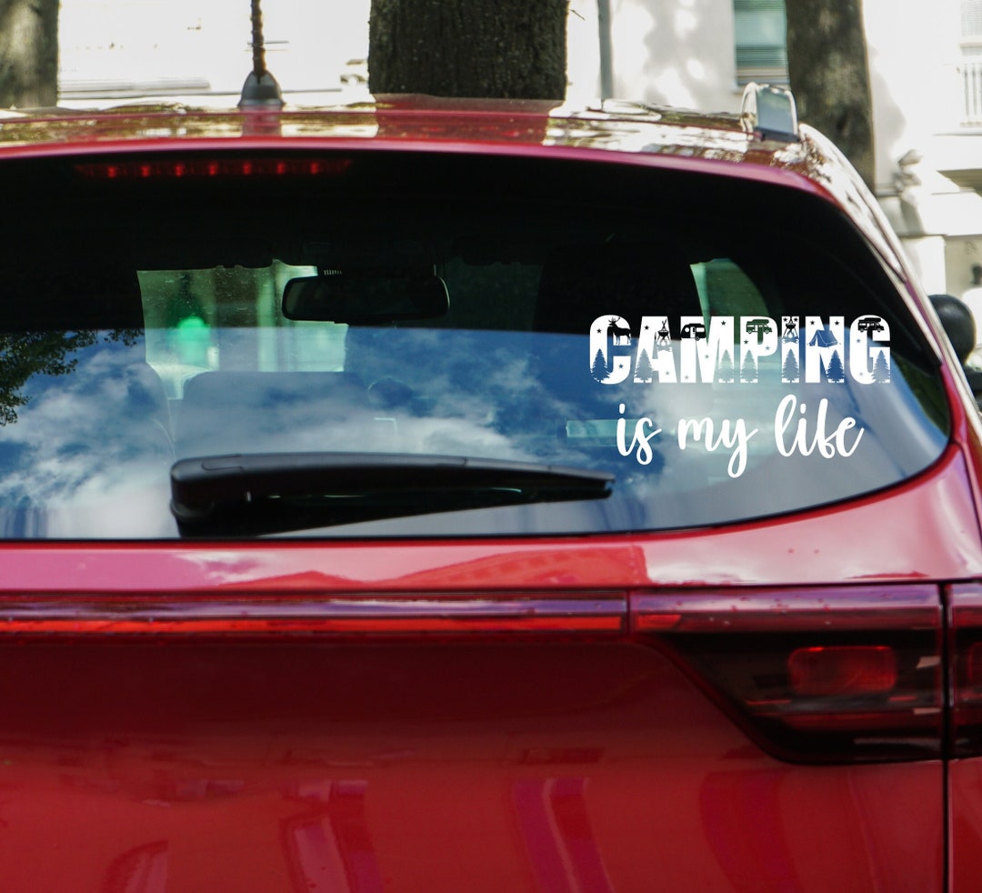 Camping Car Decal/camping Car Sticker/wildlife Decal/outdoors Car Decal ...