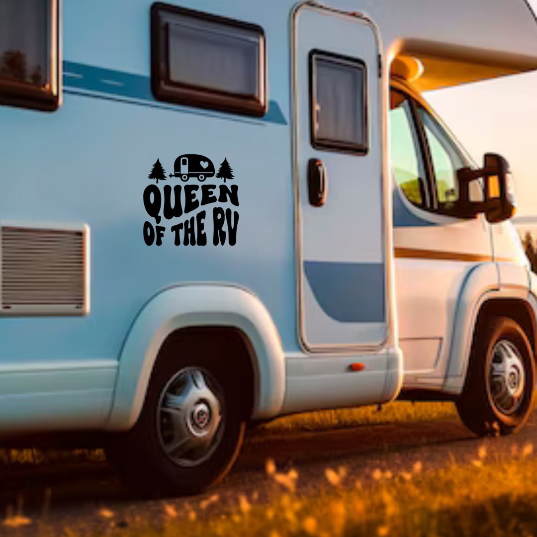 King of the RV Decal/recreational Vehichle Decal/camping Decal/queen of ...