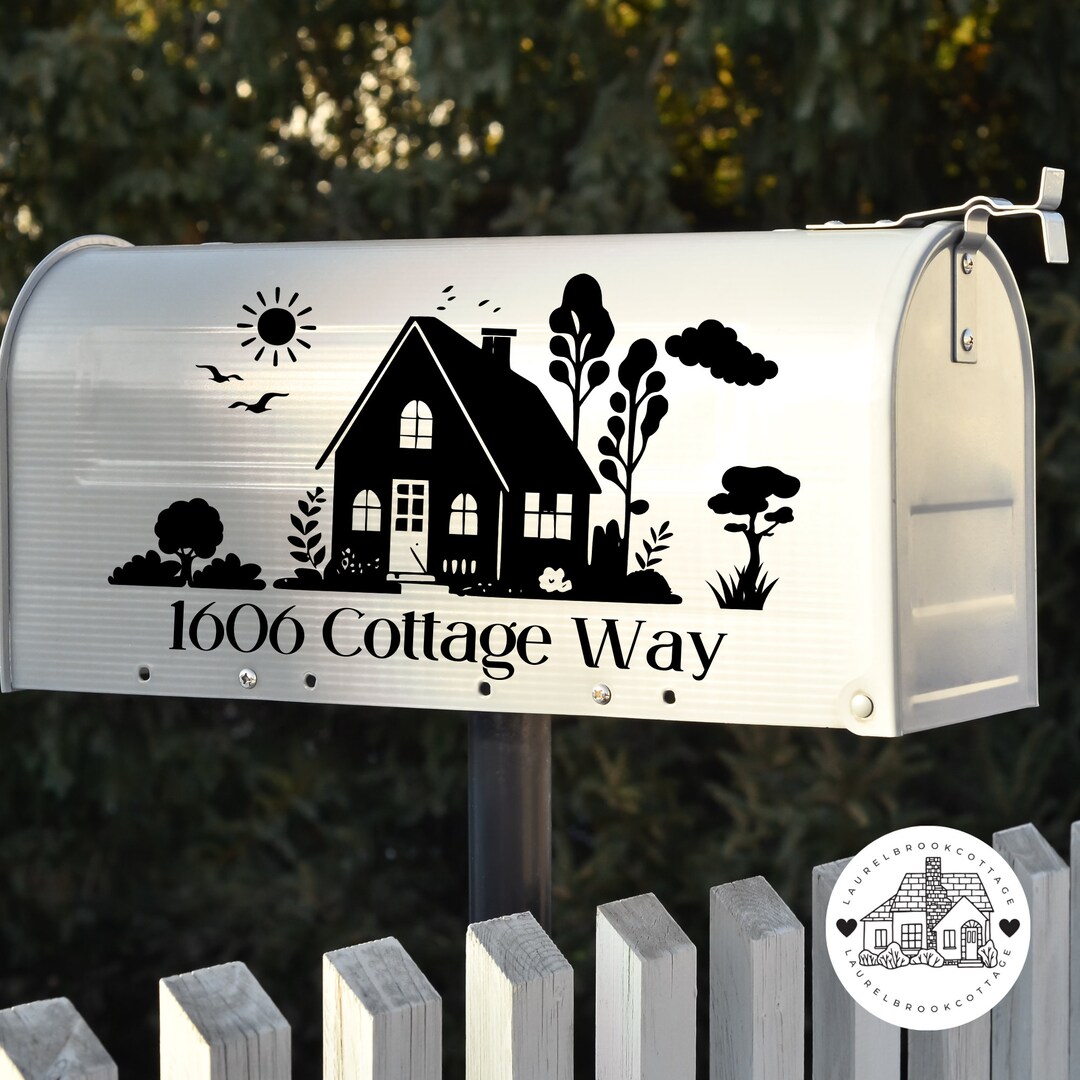 Custom Cottage Mailbox Decal/cottagecore Mailbox Decal/rustic Mailbox ...