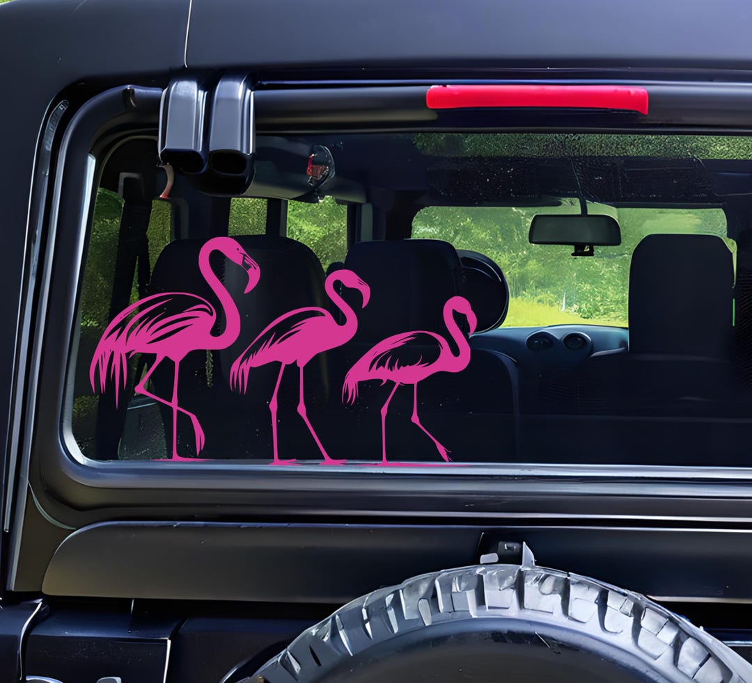 Flamingo Car Decals/tropical Bird Auto Window Decals Bumper Mirror ...