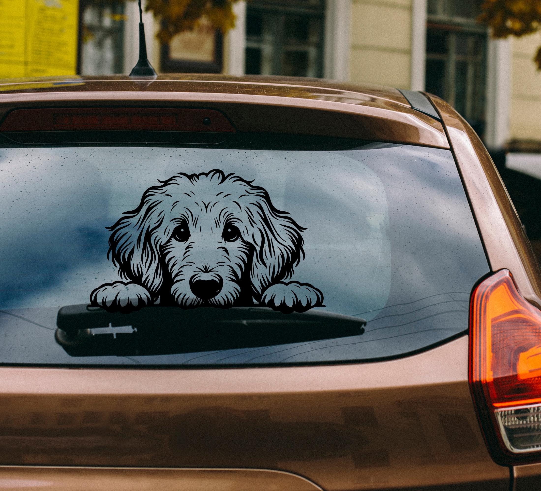 Goldendoodle Car Decal: Dog Breed Bumper Sticker for Doodle Lovers ...