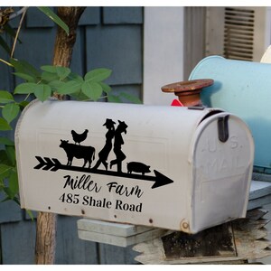Custom Cowboy Cowgirl Mailbox Decal/farm Mailbox Decal/rustic Mailbox ...