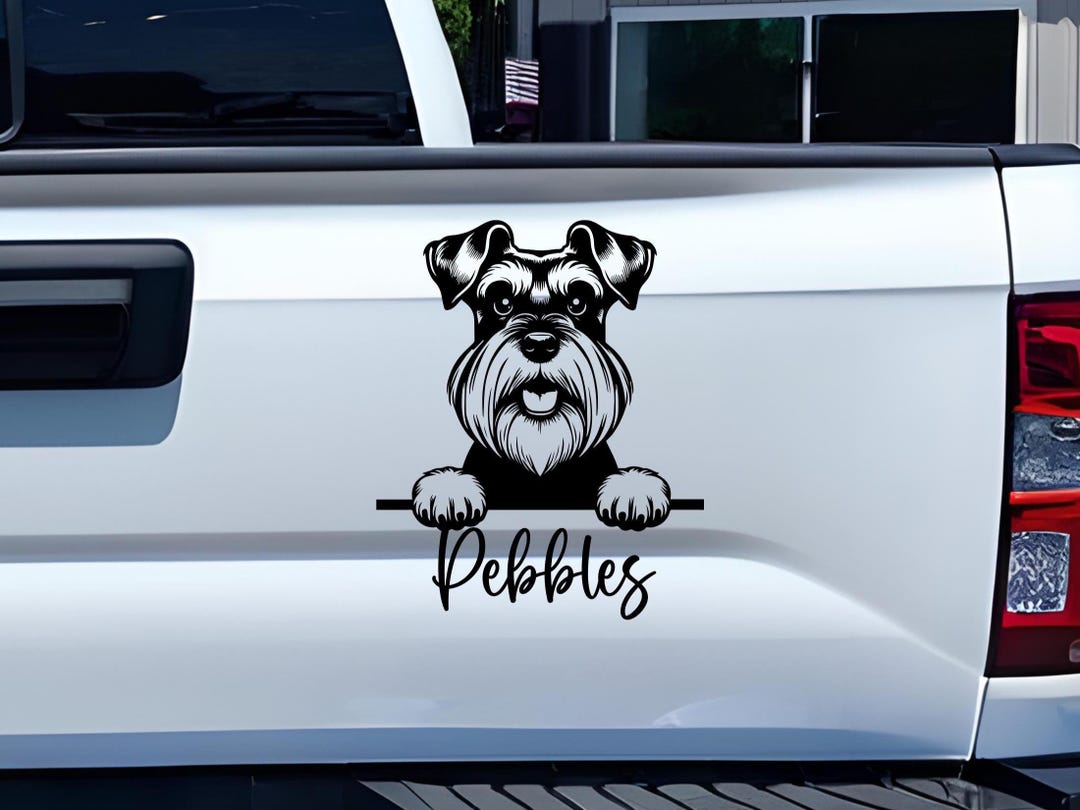 Miniature Schnauzer Car Decal: Dog Breed Bumper Sticker-dog Animal ...