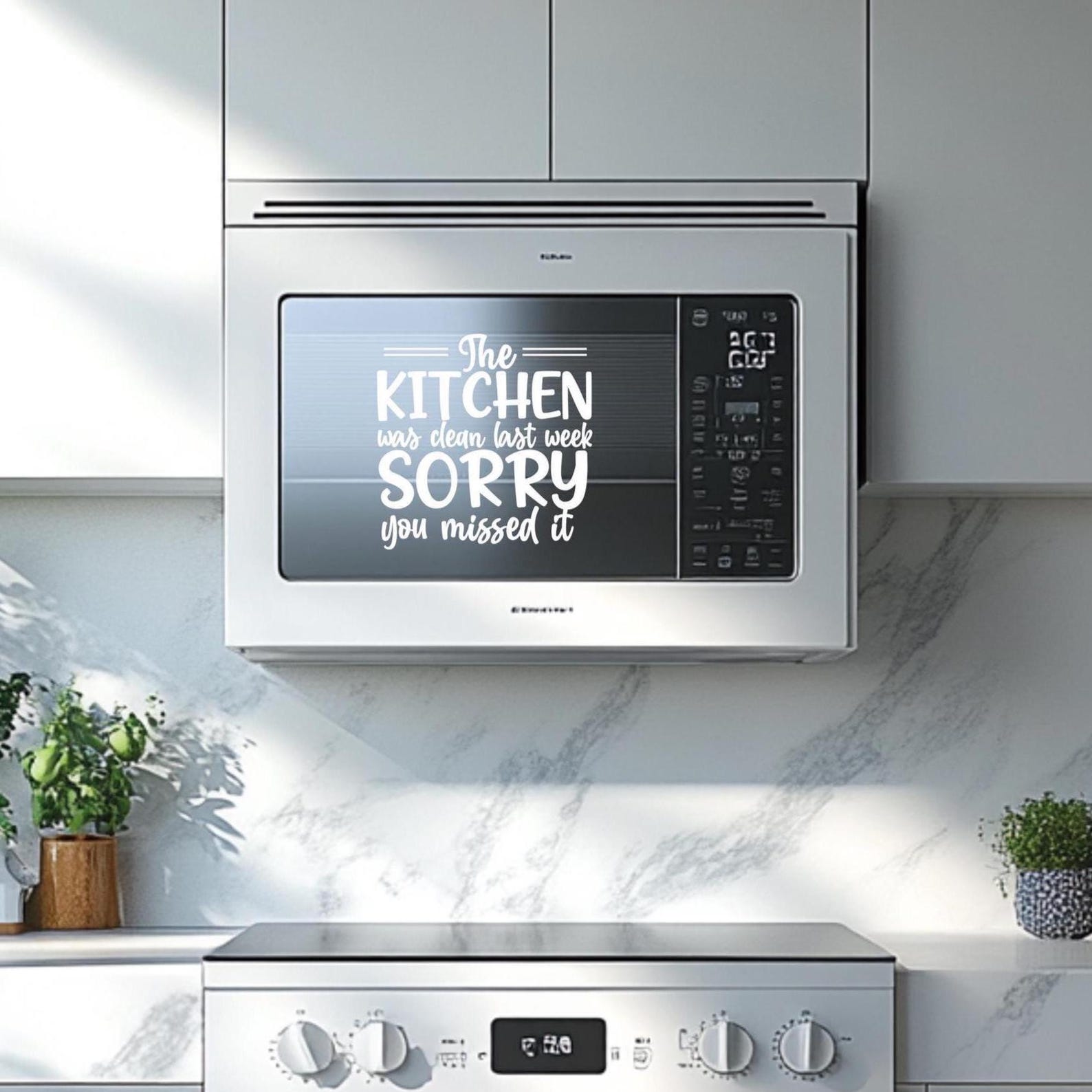 Funny Kitchen Microwave Appliance Decal Sticker-gift for Mom Grandma ...