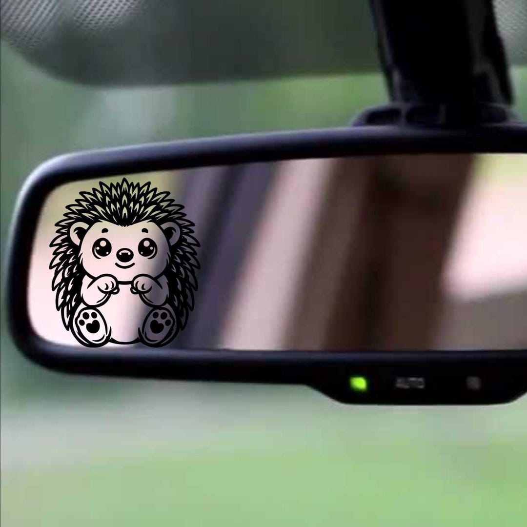 Hedgehog Car Decal: Bumper Sticker, Side Mirror Decal - Etsy