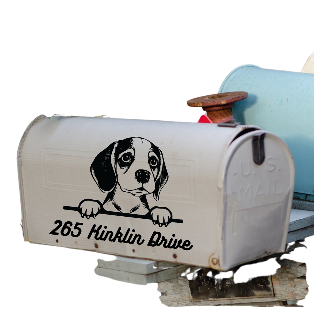 Custom Beagle Mailbox Decal Sticker/personalized Dog Breed Decal ...
