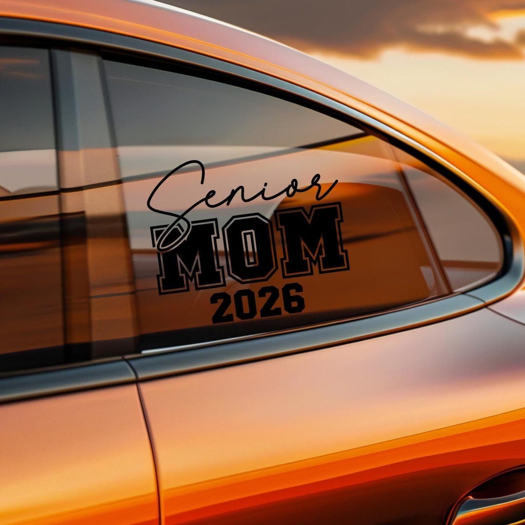 Senior Mom 2026 Car Decal - Bumper/window Sticker for Car, Gift for ...
