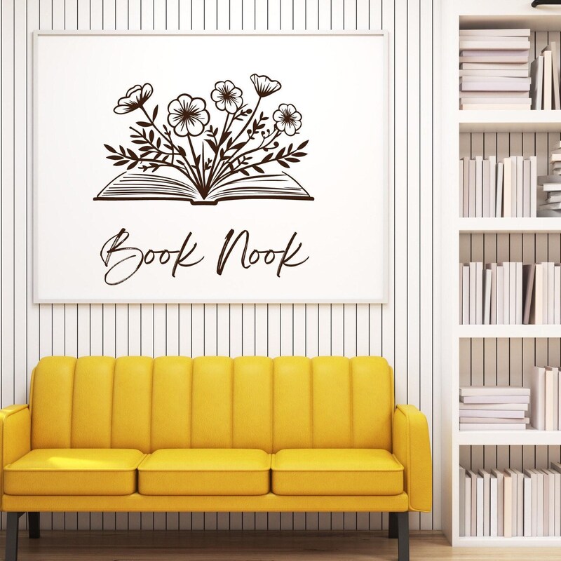 Book Wall Decal - Etsy