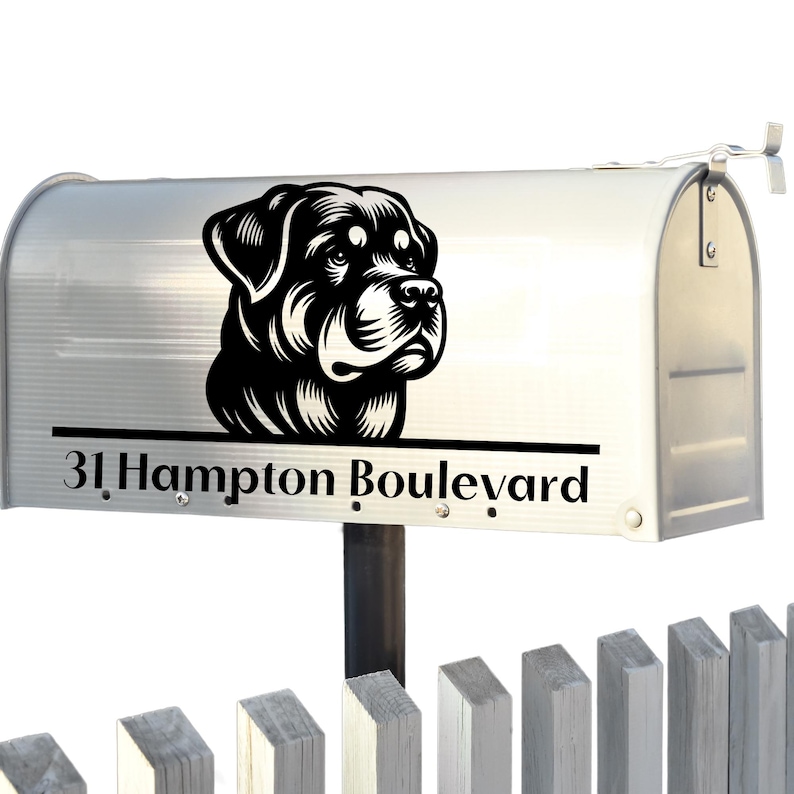 Custom Rottweiler Personalized Dog Breed Address Mailbox Decal Sticker ...