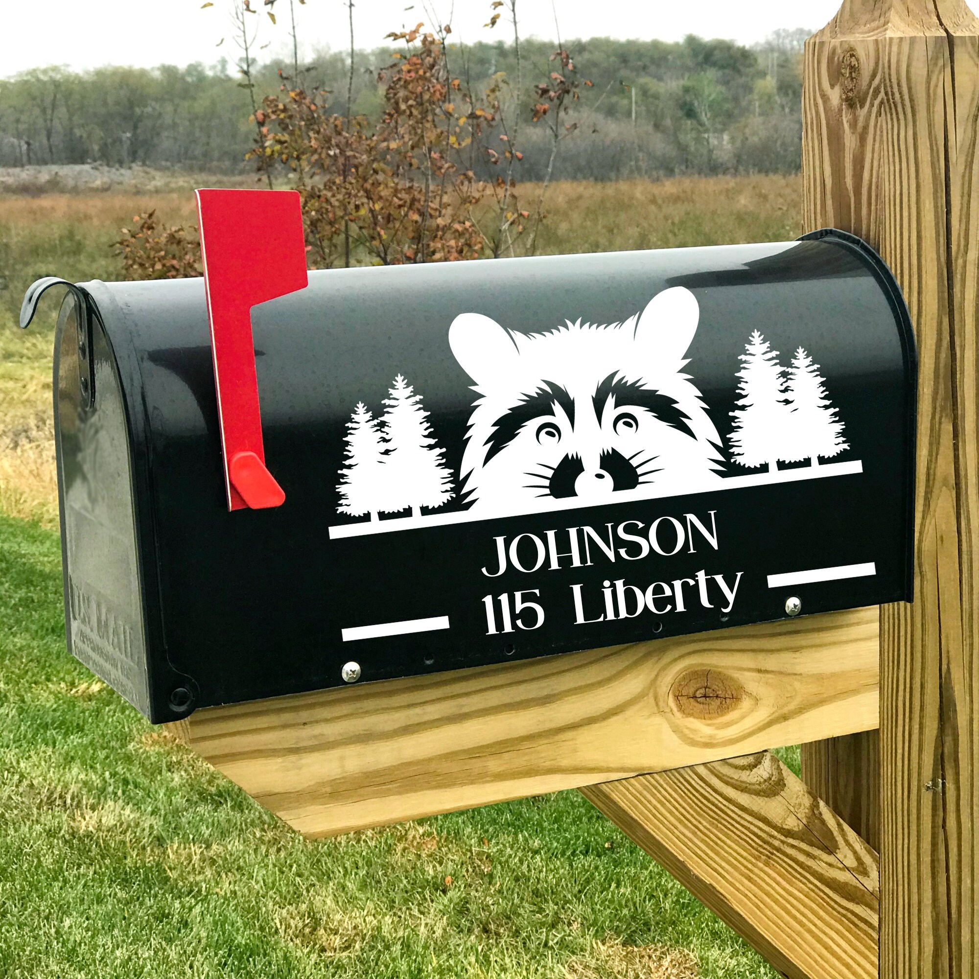 Raccoon Mailbox Decal/custom Mailbox Decal/animal Mailbox Decal/custom ...