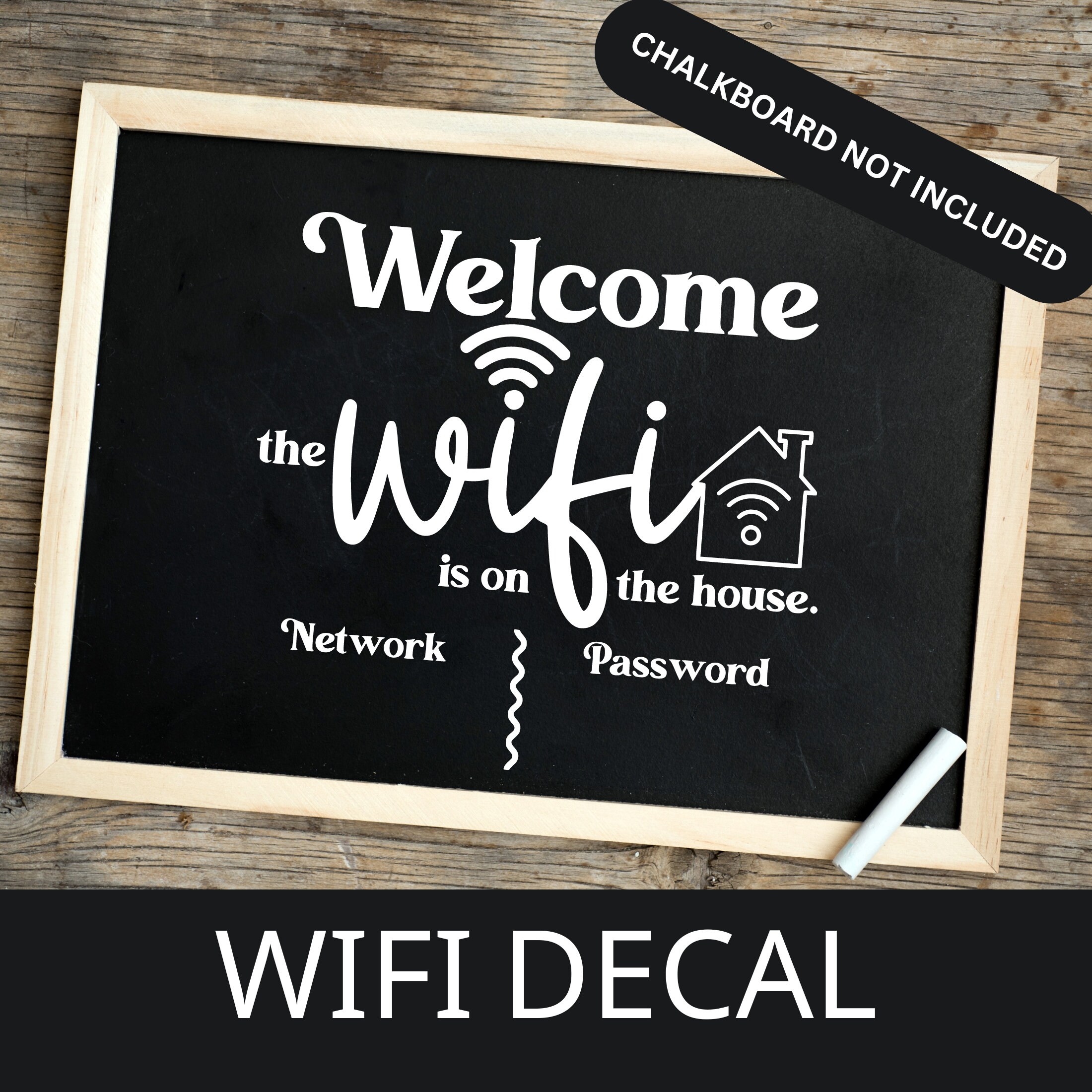 WIFI Network and Password Decal/home Wifi Network Sign Decal/vrbo Wifi ...