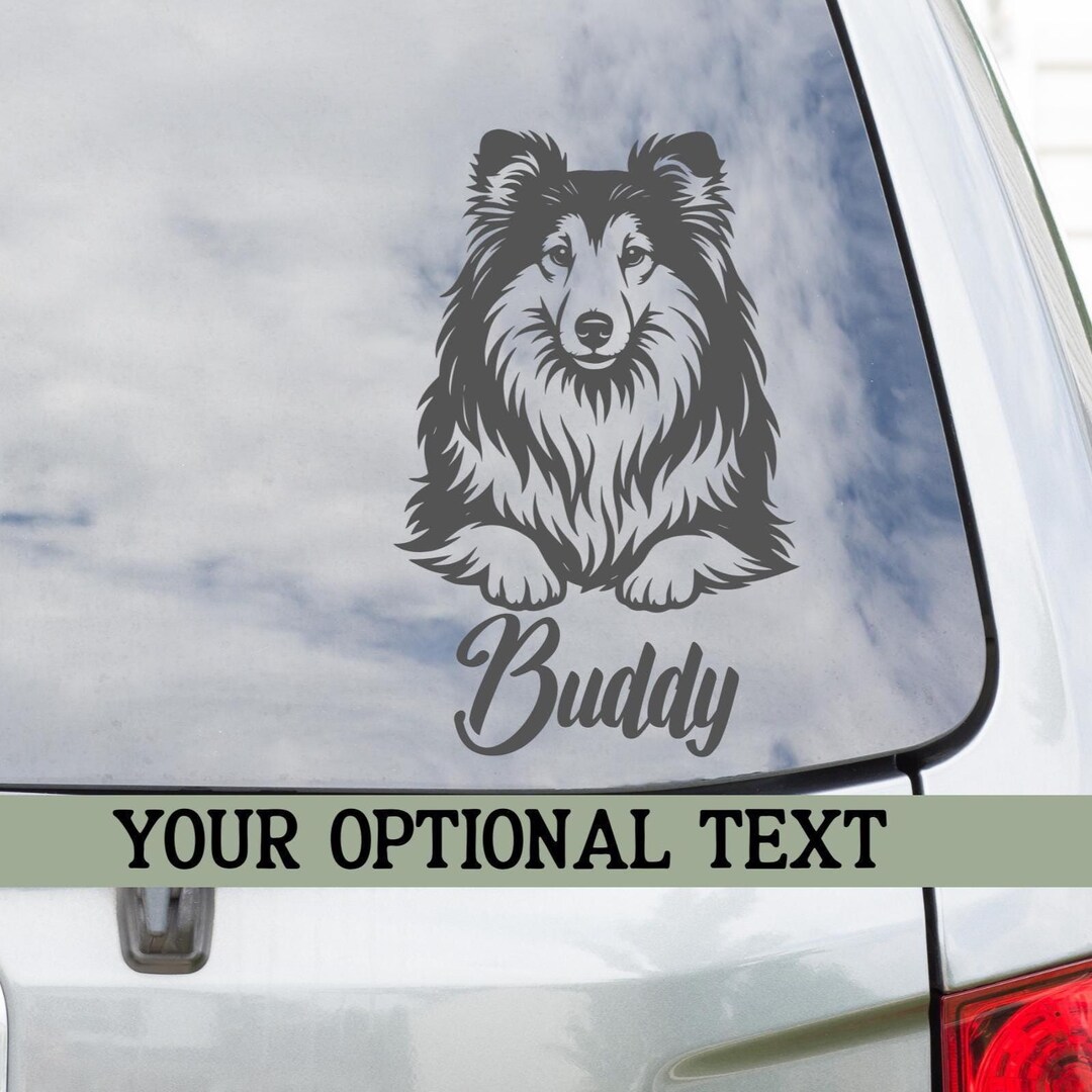 Shetland Sheepdog Car Decal: Dog Breed Bumper Sticker Gift for Sheltie ...