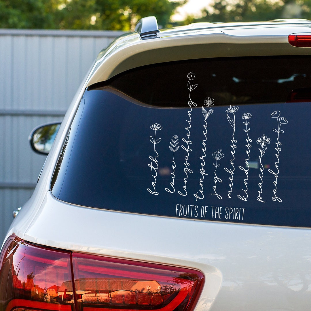 Fruits of the Spirit Car Decal/christian Car Decal/bible Verse Car ...