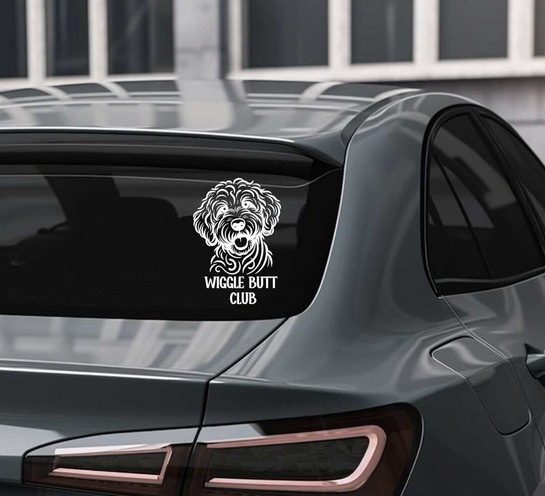 Goldendoodle Wiggle Butt Club Car Vinyl Decal Window Sticker/doodle ...