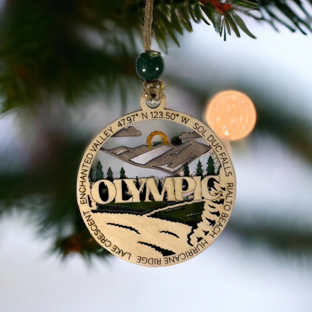 Olympic National Park Hand Made Wooden Christmas Tree Ornament or Gift ...