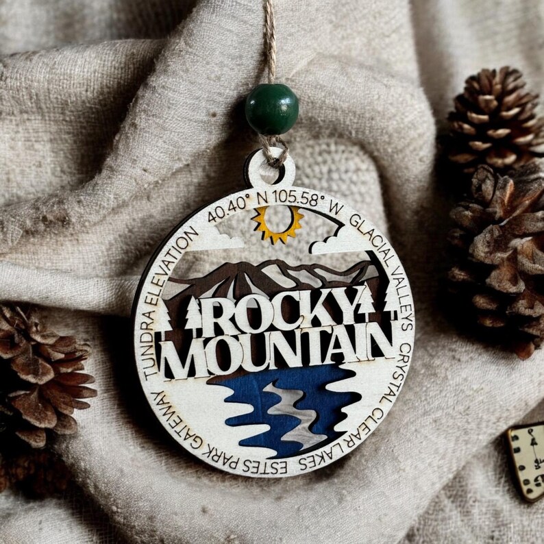 Rocky Mountain National Park Hand Made Wooden Christmas Ornament or ...