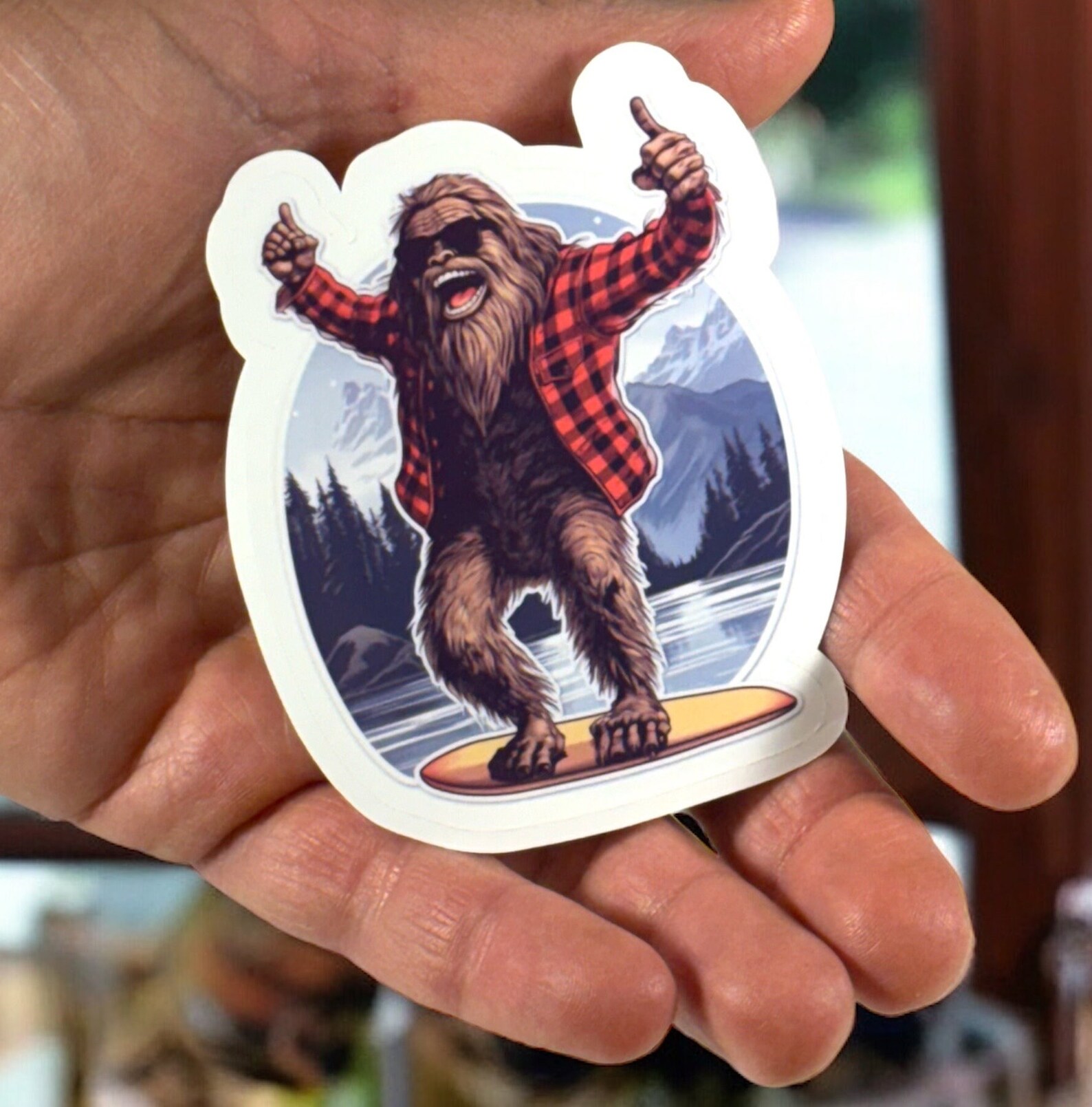 Jolly Bigfoot-y or Mountain Man Sticker or Decal for Water Bottle, Laptop, Mugs and More - Etsy