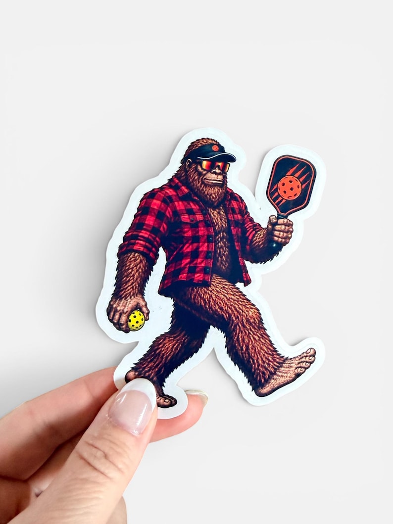 Bigfoot Pickleball Sticker – Sasquatch Pickleball Player Decal, Funny ...