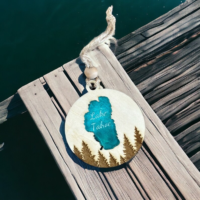 Lake Tahoe National Forest Hand Made Wooden Christmas Ornament or Gift ...