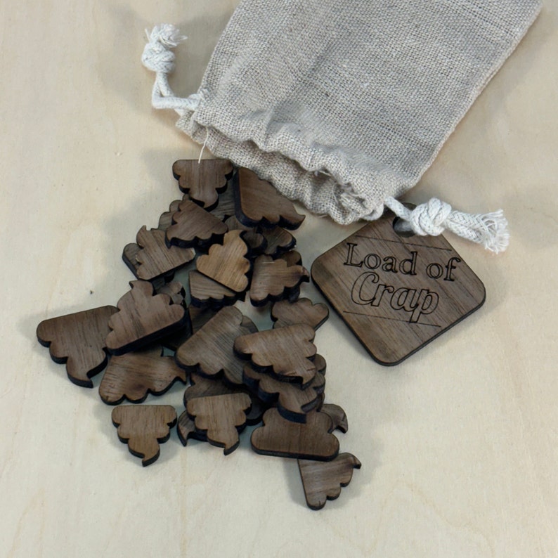 Load of Crap Wooden Poop Shaped Tokens for Funny Gift - Etsy