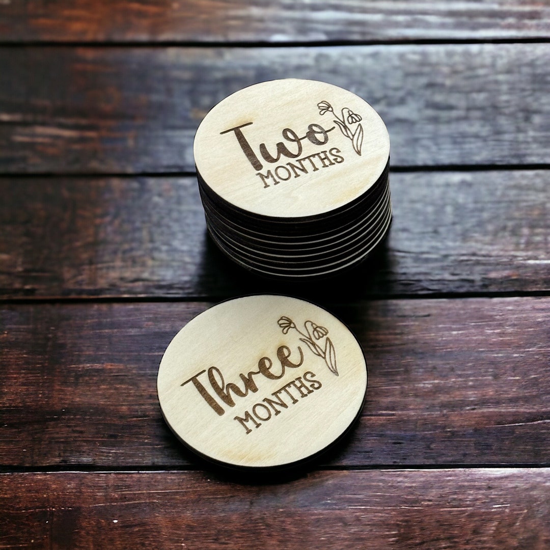 Birth Month Flower Monthly Milestone Discs, a Cute Boho Baby Photo Prop ...