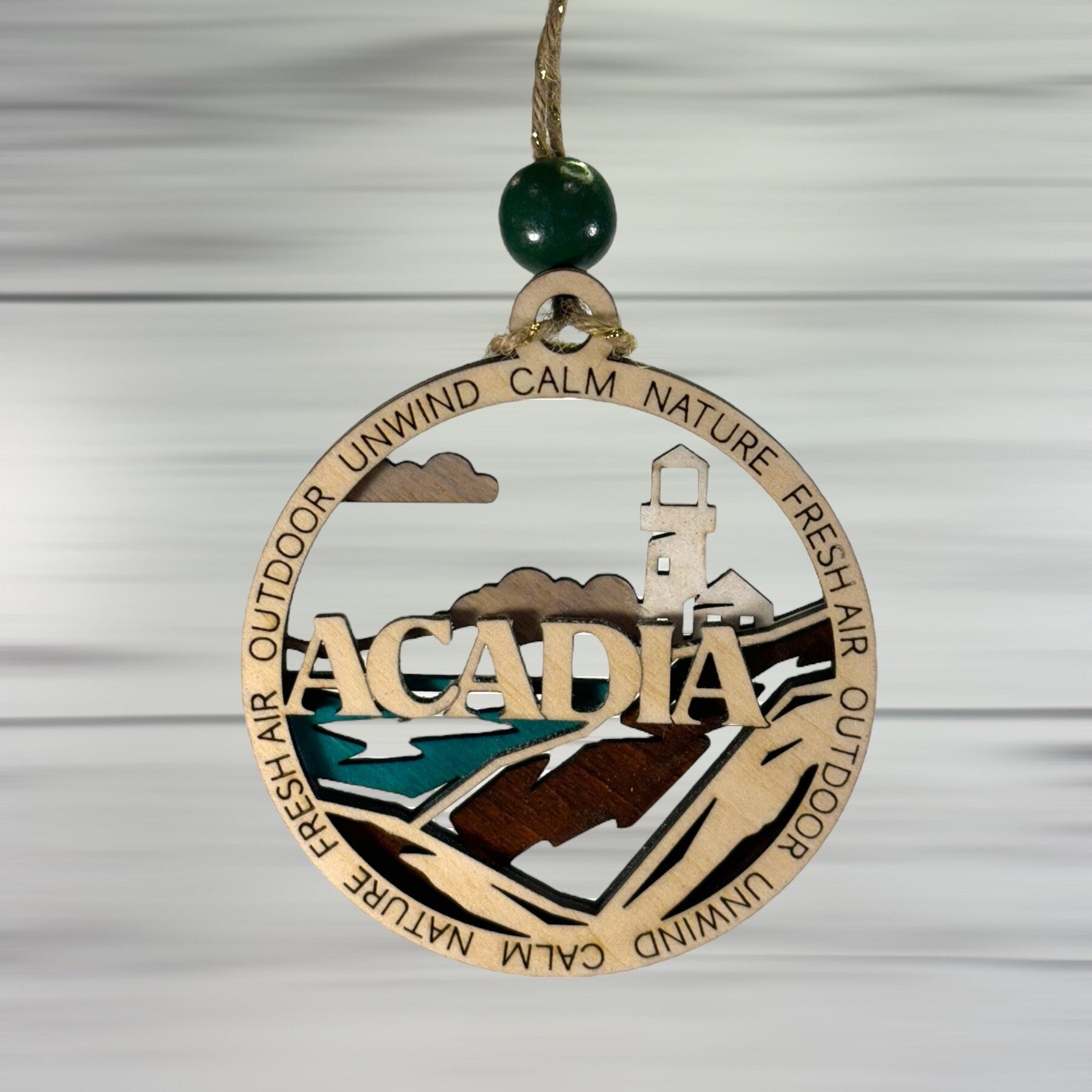 Acadia National Park Hand Made Wooden Christmas Ornament of Gift Tag - Etsy