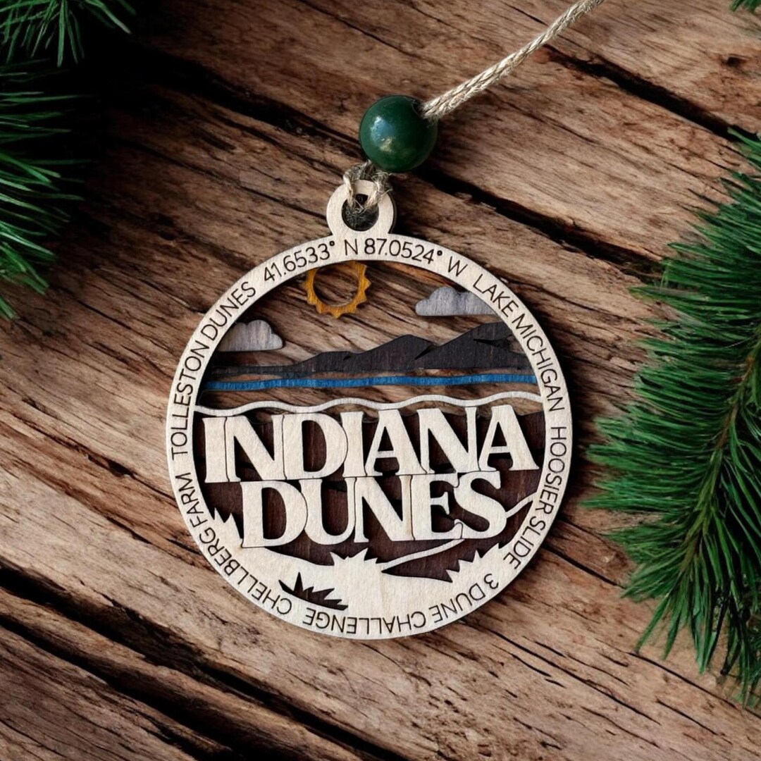 Indiana Dunes National Park Hand Made Wooden Christmas Ornament or Gift ...