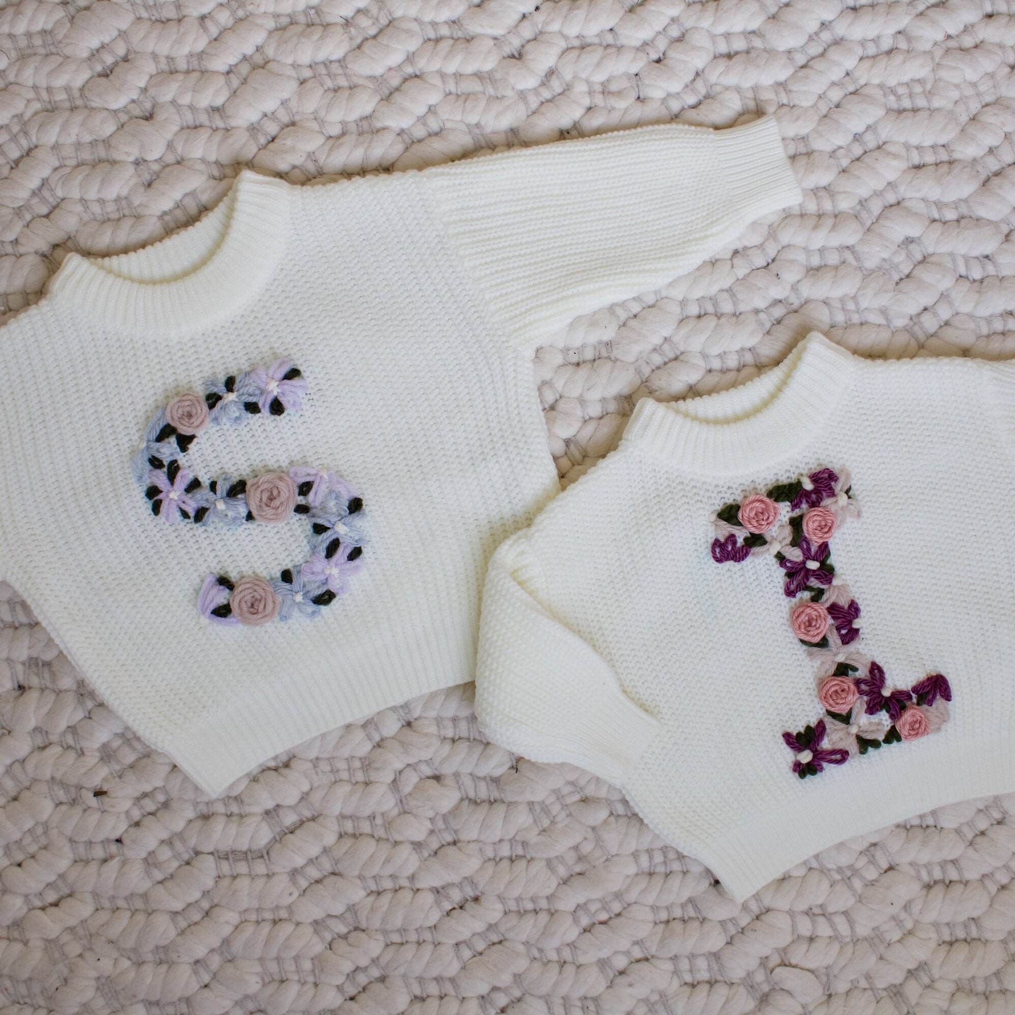 Personalized Hand Embroidered Sweaters - Etsy