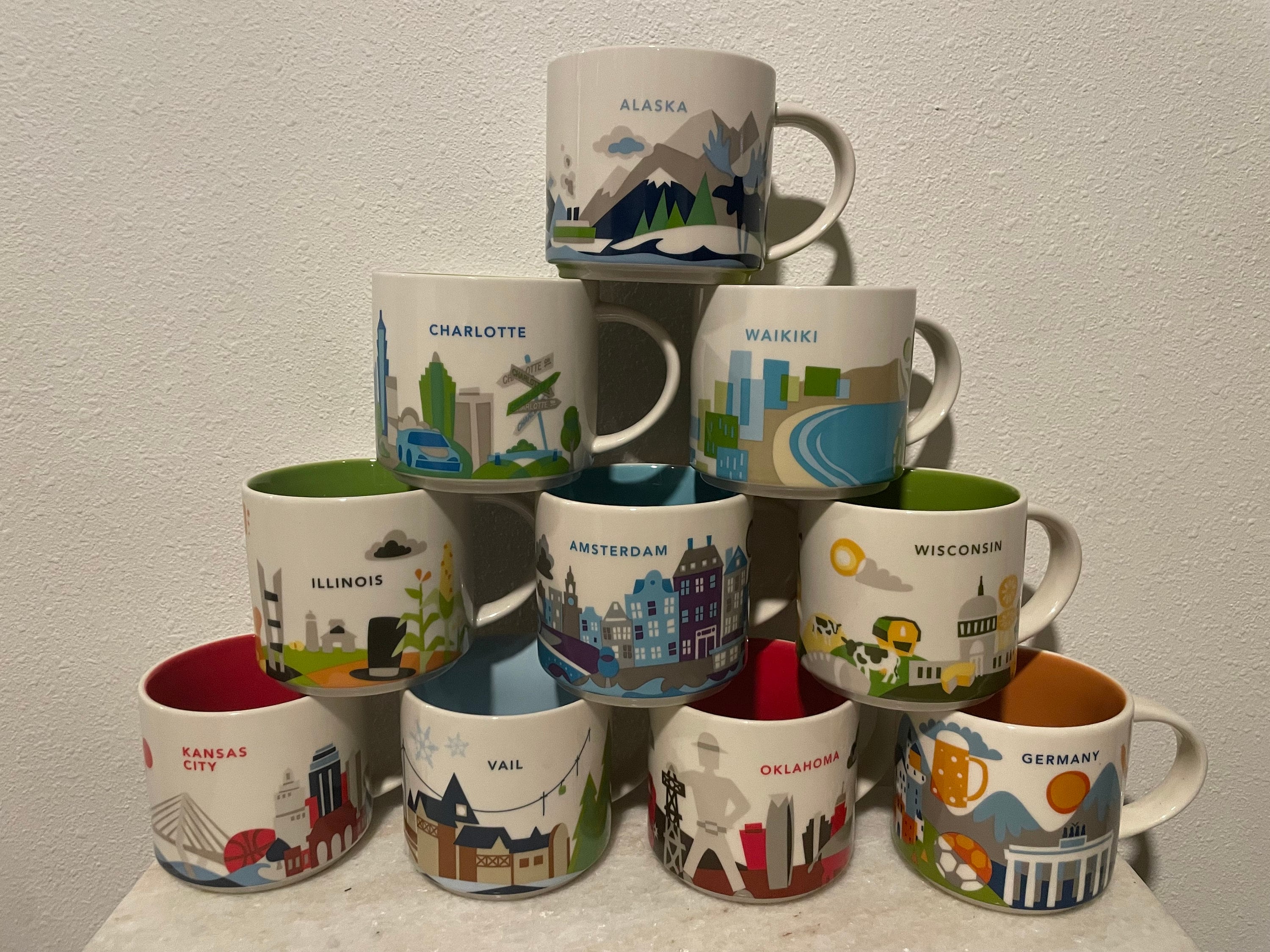 Starbucks You Are Here Mug Collection - Etsy