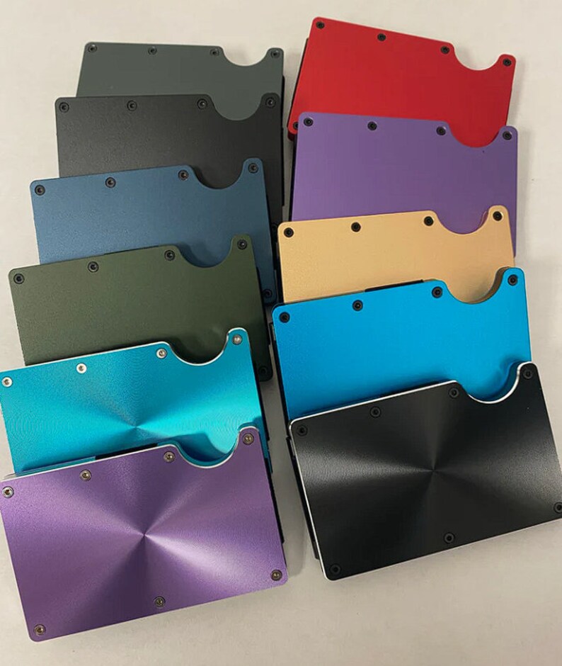 Custom Engraved Slim Aluminum Wallets - Etsy