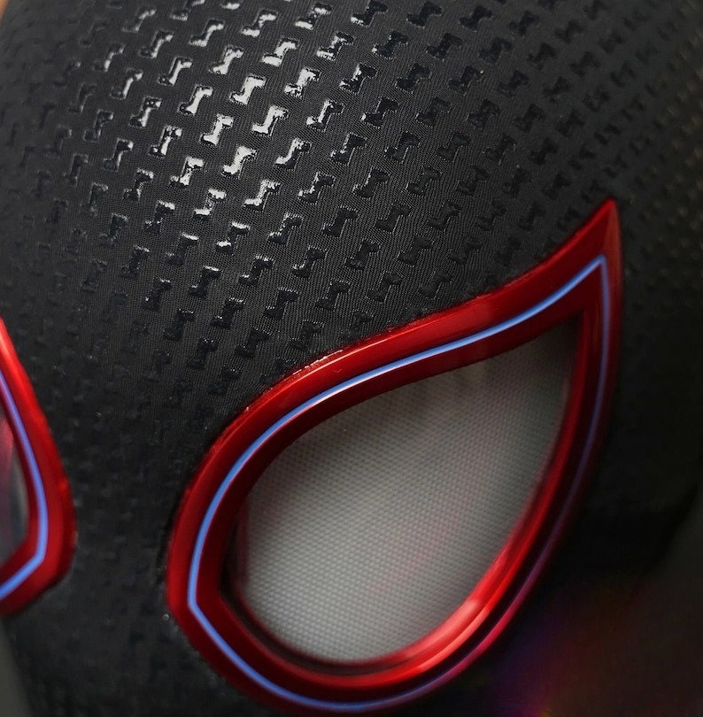 Spider Man Blinking Miles Morales Mask Moving Eyes Winking - Etsy Australia