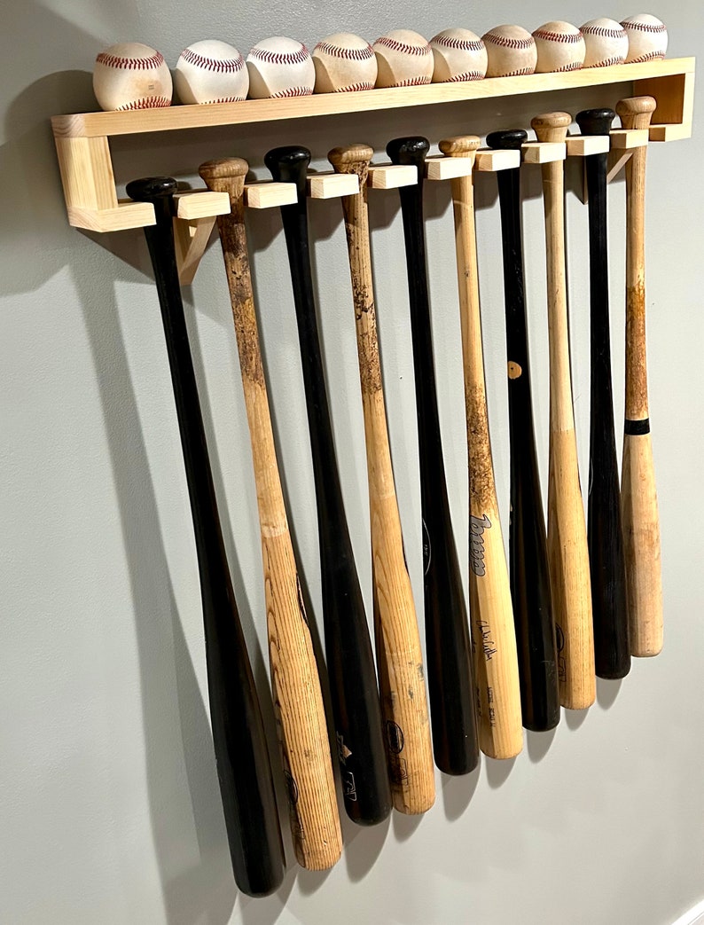 Full Size Baseball and Bat Display Shelf - Etsy