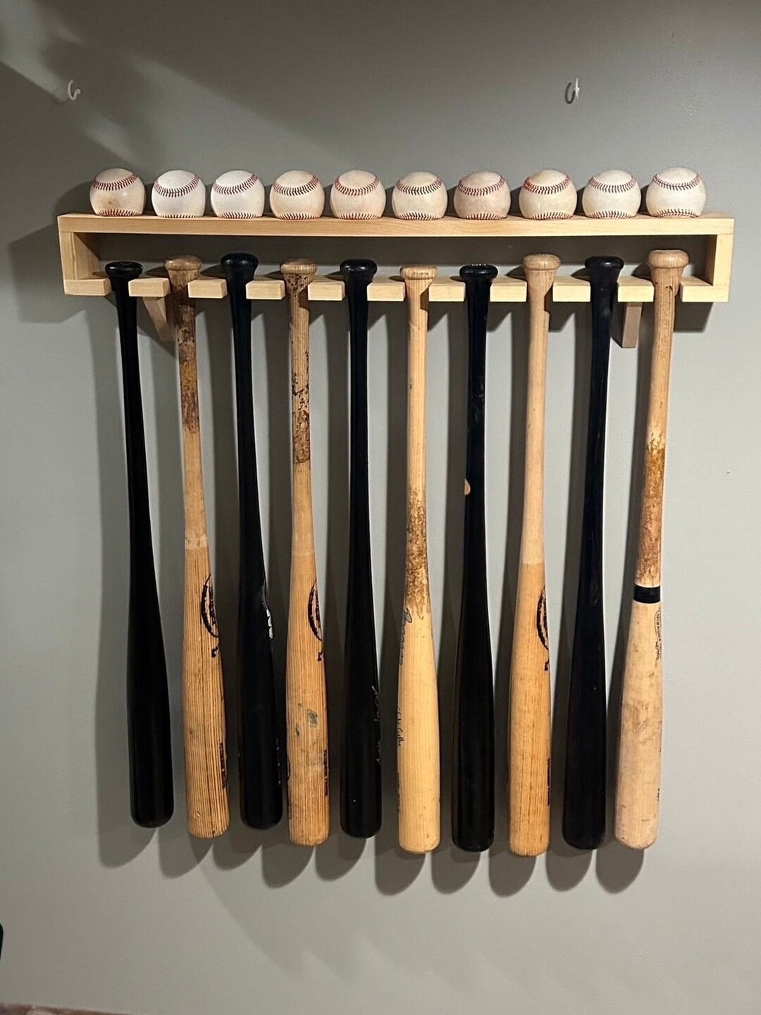 Full Size Baseball and Bat Display Shelf - Etsy