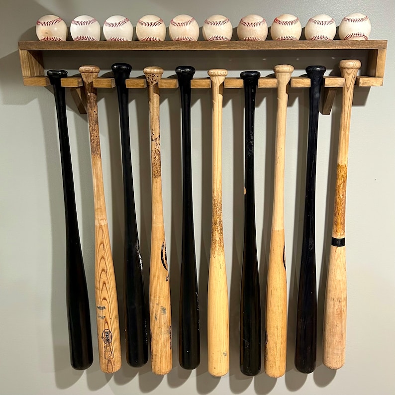 Full Size Baseball and Bat Display Shelf - Etsy