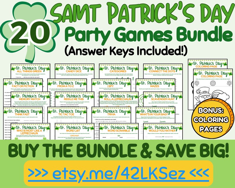 St Patrick's Day Fact or Fiction Party Game True or False Activity ...