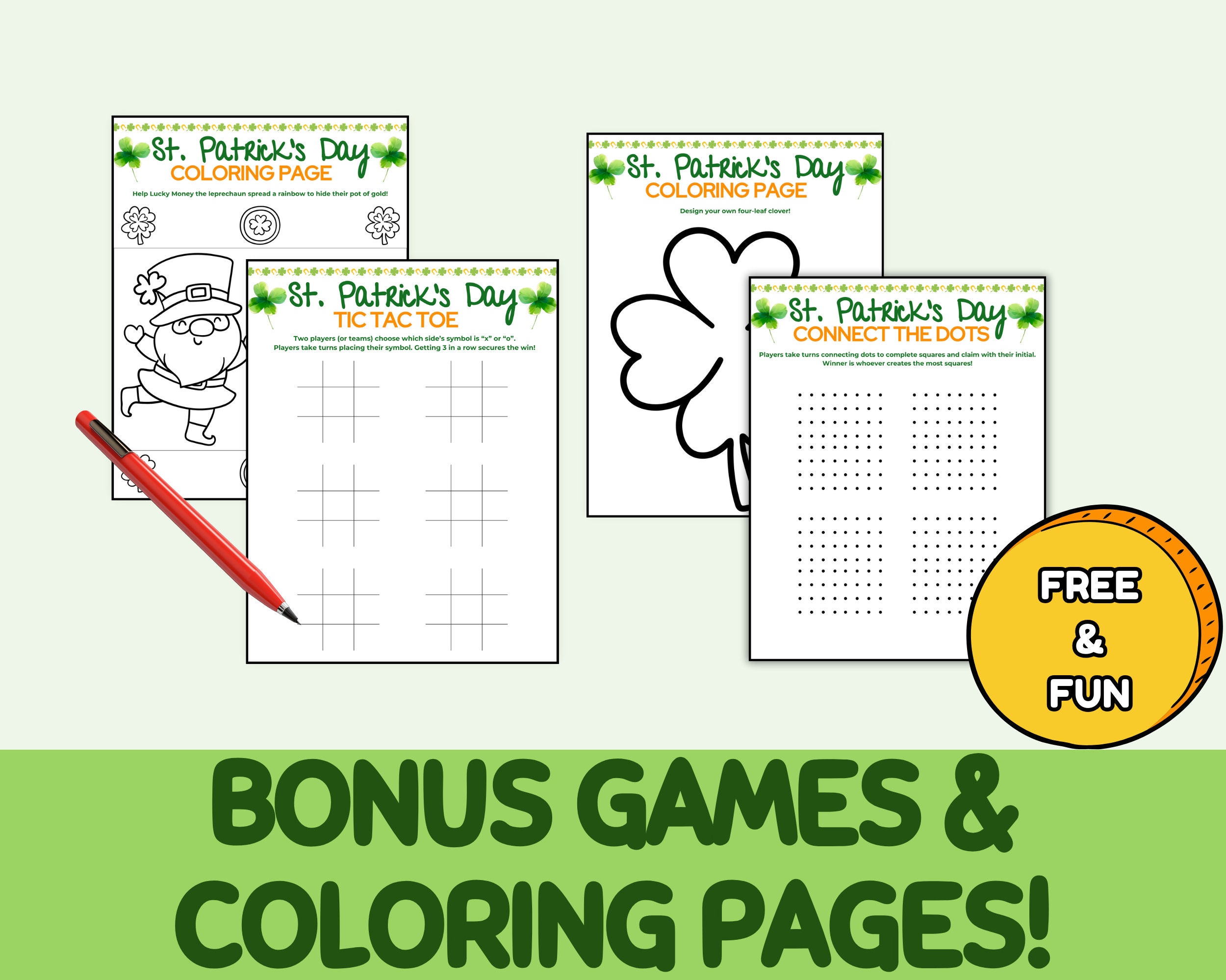 St Patrick's Day Word Scramble Party Game Guessing Activity Printable ...