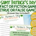 St Patrick's Day Fact or Fiction Party Game True or False Activity ...
