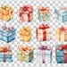 Watercolor Gift Boxes Clipart Bundle, Watercolor Presents PNG File - Etsy