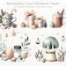 Cozy Watercolor Christmas Clipart, Scandi Holiday Graphics ...