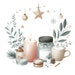 Cozy Watercolor Christmas Clipart, Scandi Holiday Graphics ...