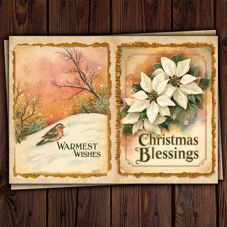 Old World Christmas Junk Journal Kit - Printable Ephemera, ATC Card ...