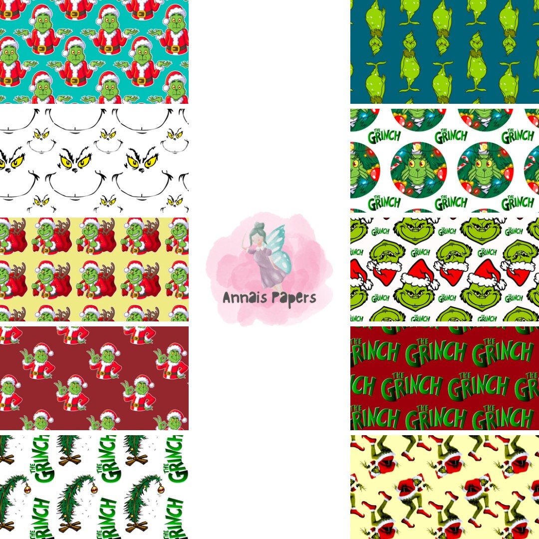 Whimsical Grinch-inspired Digital Papers: 10 Festive Designs for Your ...