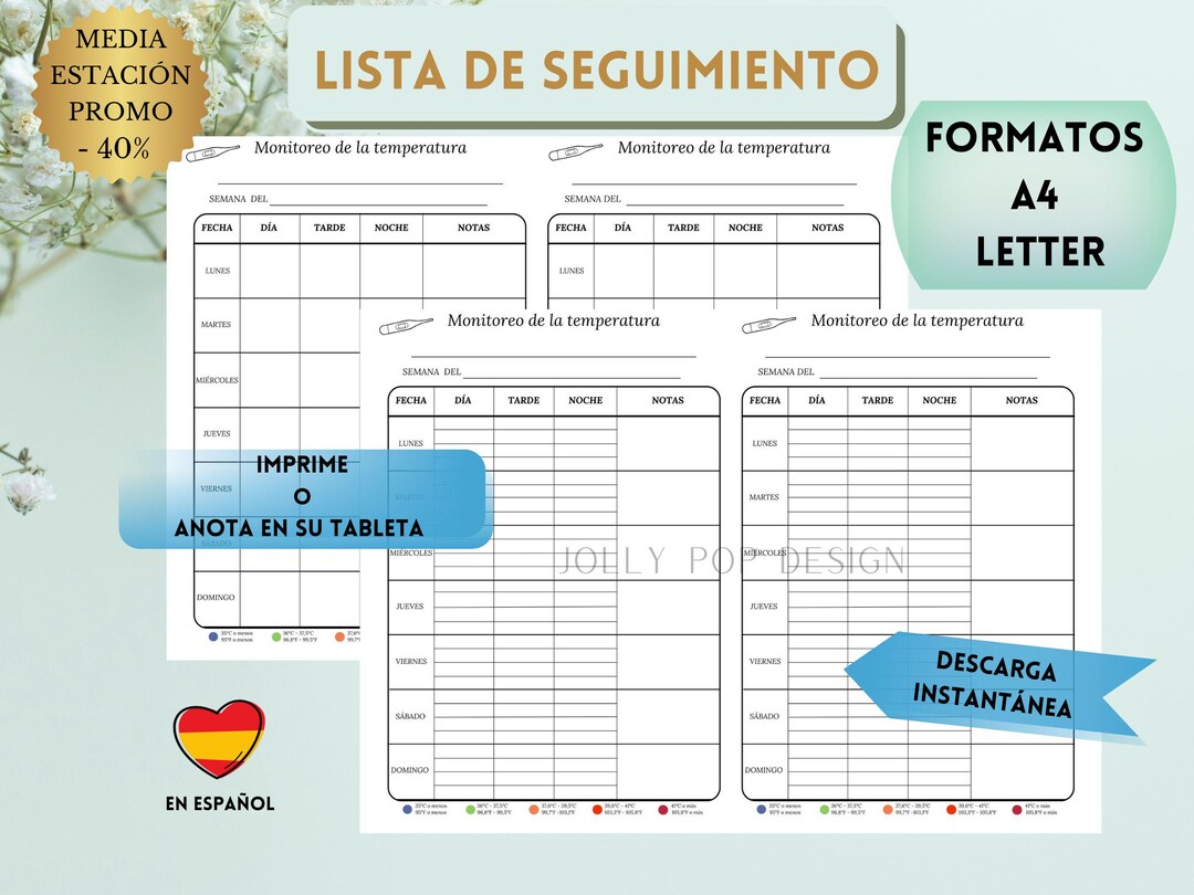 Body Temperature and Fever Indicator 2 Printable Double Page Models ...