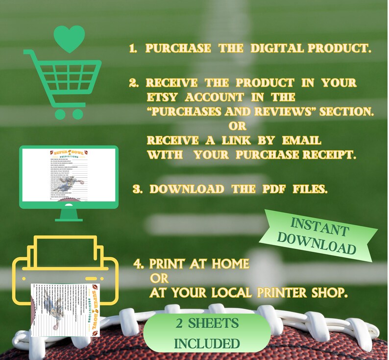 Super Bowl Predictions Game - Printable Super Bowl Game - Football ...