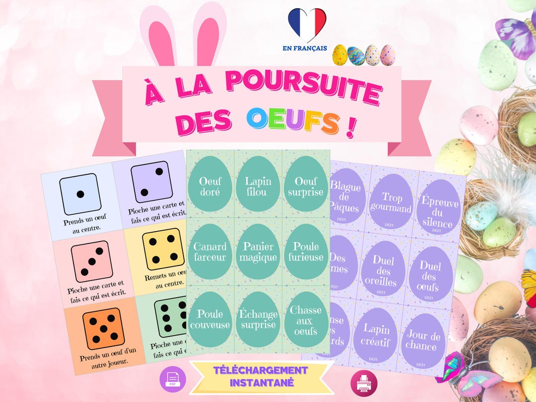 Printable Easter Game - Printable Card Game - Family Easter Activity ...