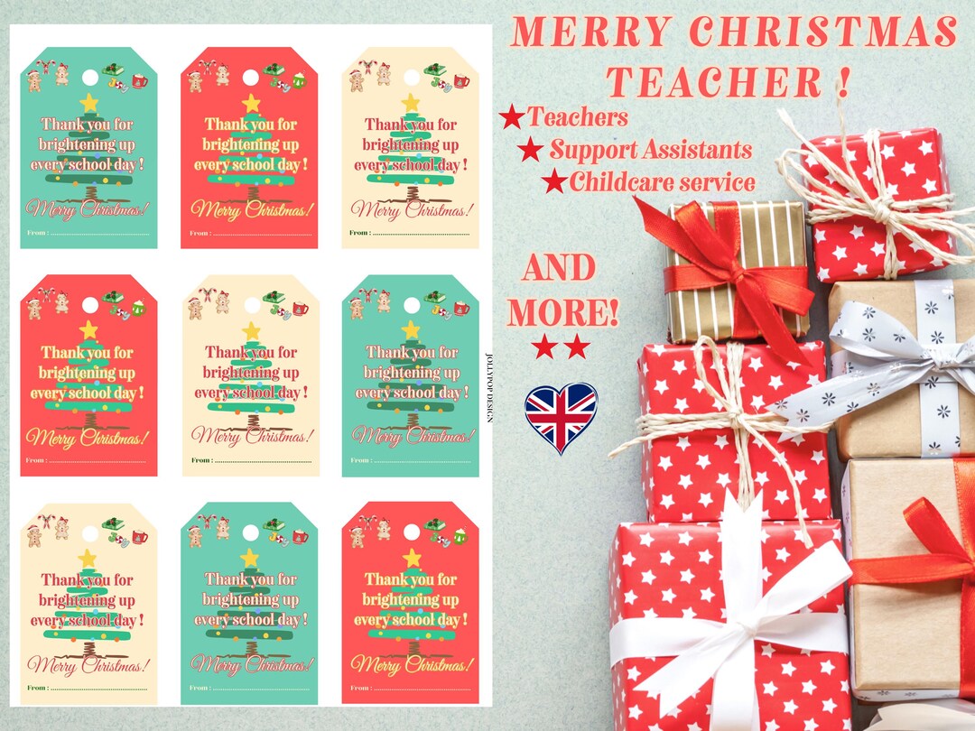Christmas Gift Labels, Gift Tags for Teachers, Printable Gift Labels ...
